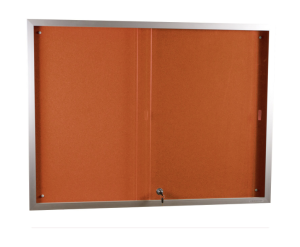 Autex Velour - Glass Fronted Sliding Door Notice Case | Designer Allboards