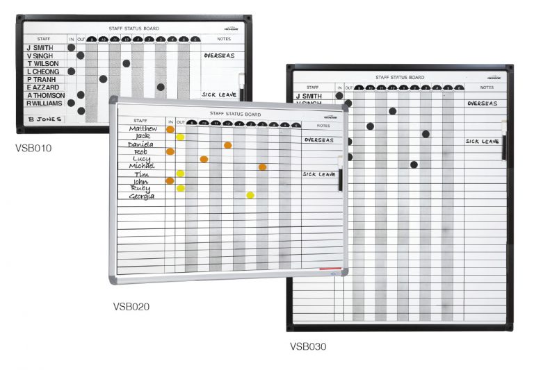 Staff Status Planner Board Whiteboards - Sydney Melbourne Brisbane ...