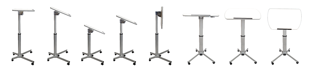 Height Adjustable Lectern / Desk White Top | Designer Allboards
